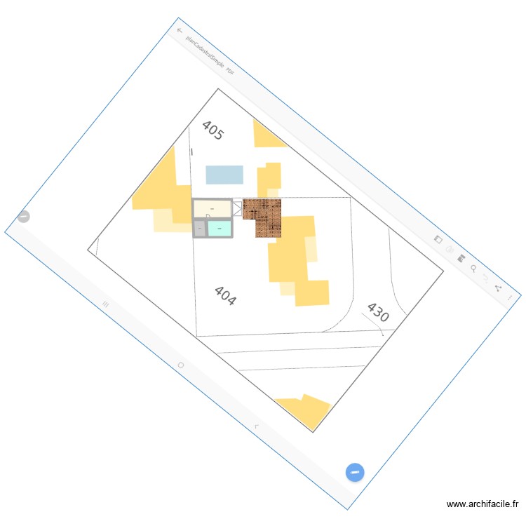 TOITURE 2 PLANS L TUILES COTE - Plan 3 pièces 59 m2 dessiné par REBOTA