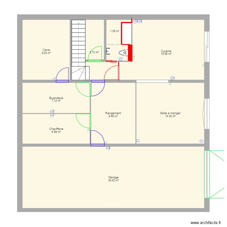 RDC - Plan dessiné par Lolotravaux