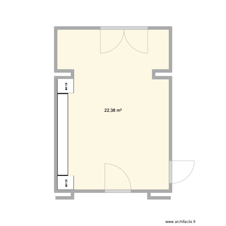 ROBERT - Plan 1 pièce 22 m2 dessiné par Alex MCH