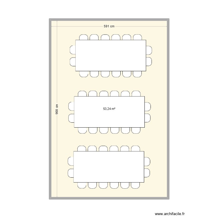 Refectoire - Plan dessiné par Damien_2B