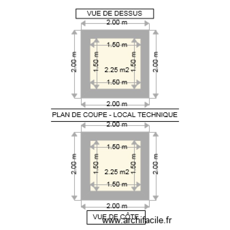 Plan – Local Technique – Par zaultar ️ | ArchiFacile