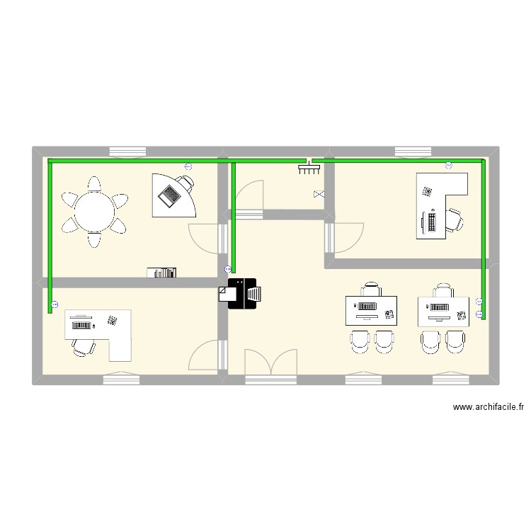 interim - Plan 5 pièces 66 m2 dessiné par romuald62