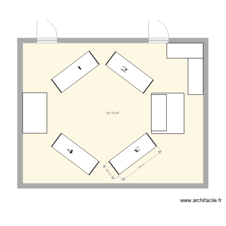 salle reception - Plan dessiné par Mamiharijao