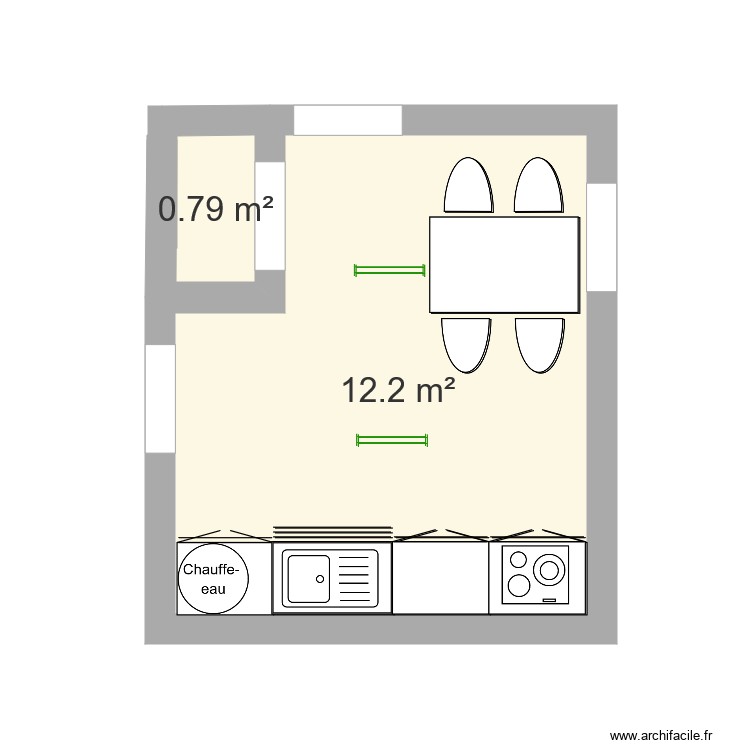 réfectoire - Plan dessiné par ninijo