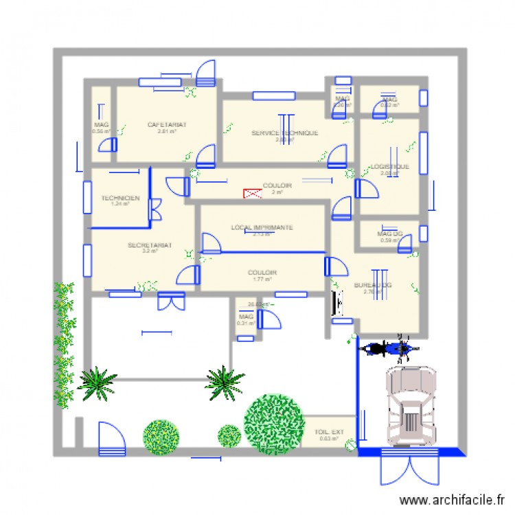 PLAN ECLAIRAGE NET-ELEC - Plan 16 pièces 50 m2 dessiné par Grace Rab