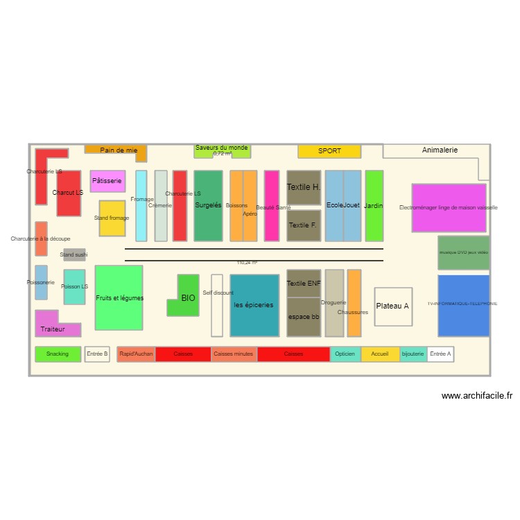 Plan – plan de masse auchan – Par jadefgtl ️ | ArchiFacile