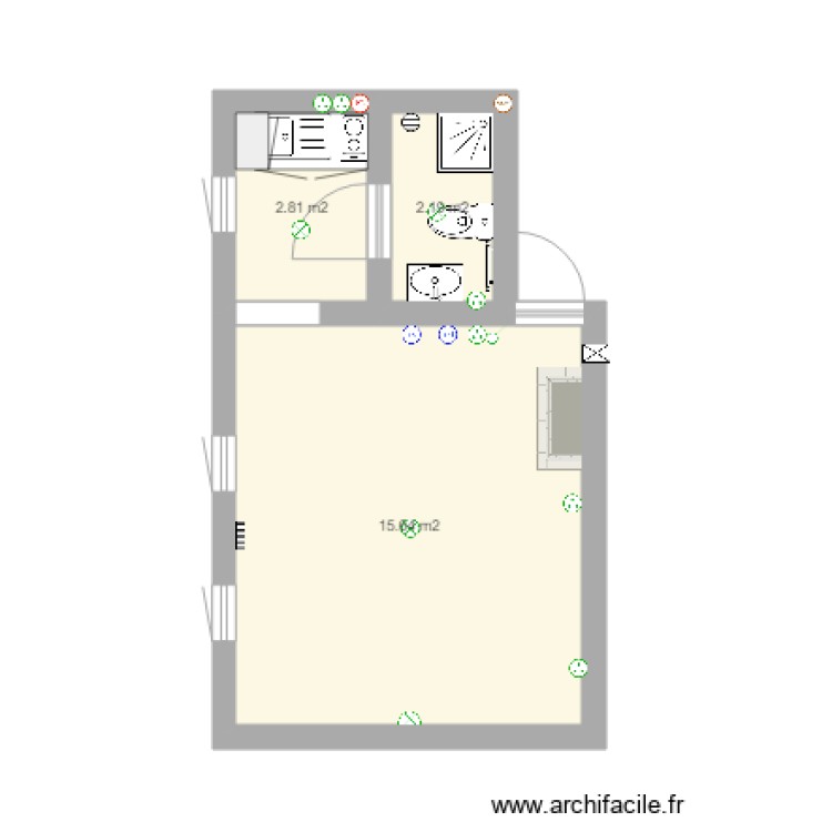 Appart EntreSol - Plan dessiné par Alex2793