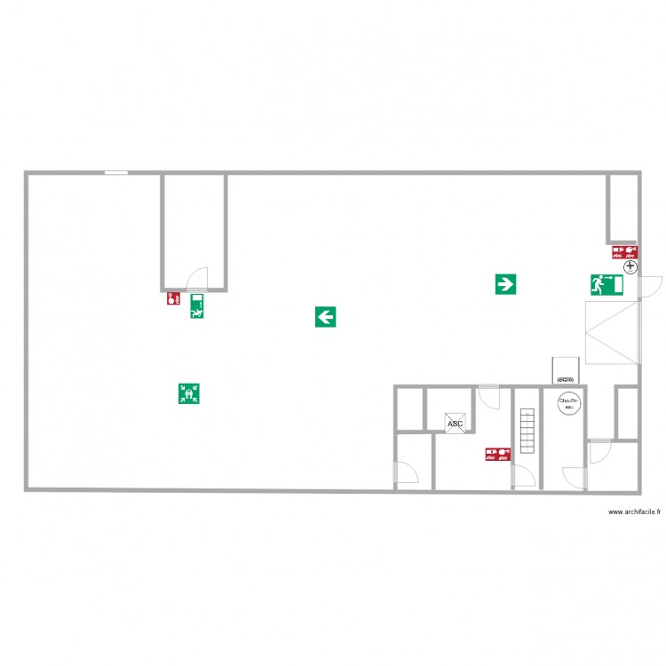 Incendie - Plan dessiné par Prevert283