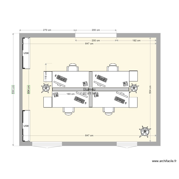 Bureau version 3 - Plan dessiné par Barnatzin