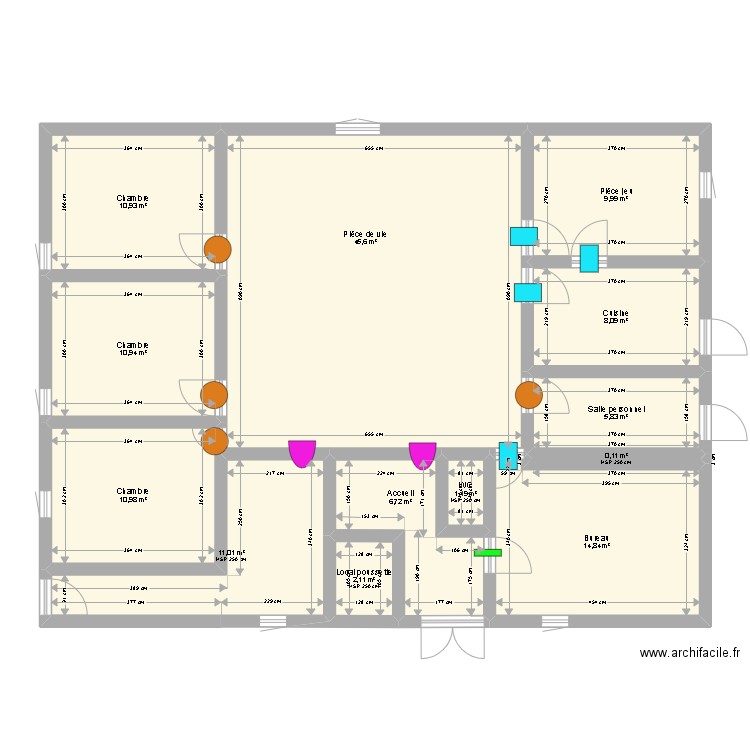 coex construction - Plan 13 pièces 138 m2 dessiné par LB11