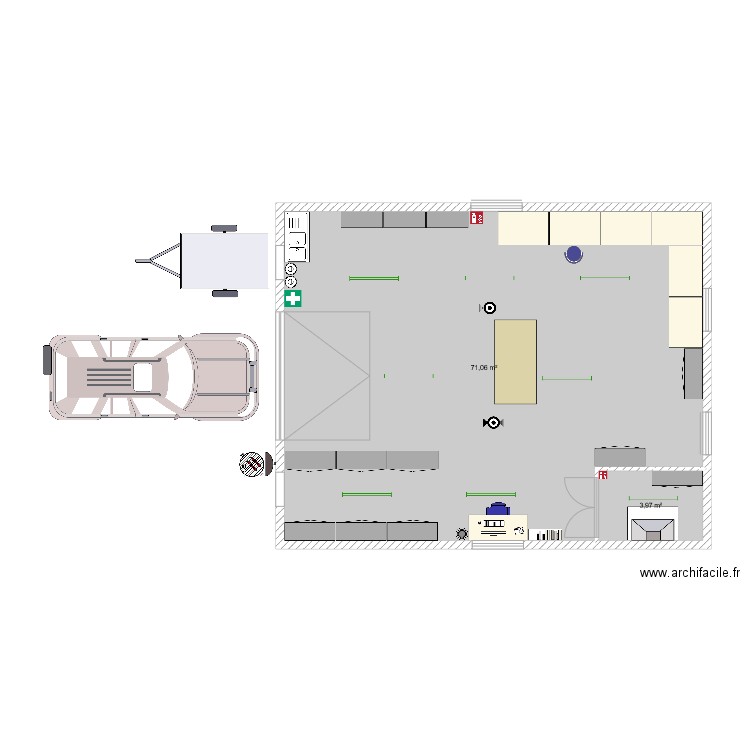 Atelier - Plan dessiné par BricoSob