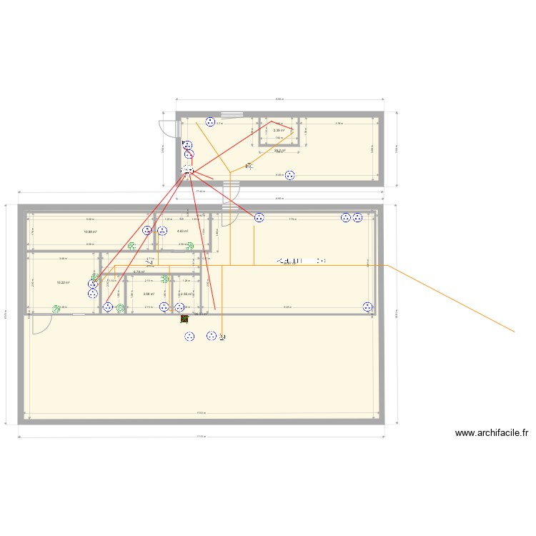 Ferme - Plan dessiné par Gouedic
