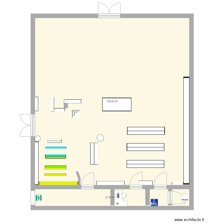 Plan du magasin - Plan dessiné par AnaisPlt