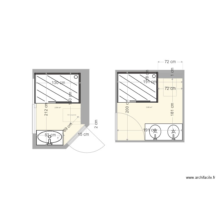 douche - Plan dessiné par ifni01