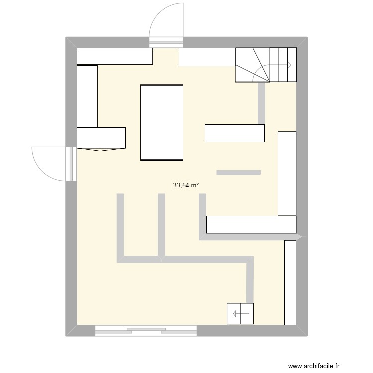 carrefour - Plan 1 pièce 34 m2 dessiné par wendkkl