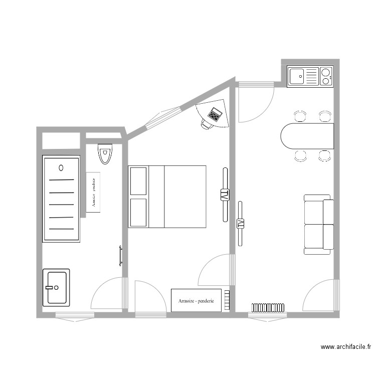 Extension Coêx - Plan 1 pièce 0 m2 dessiné par Christian85220