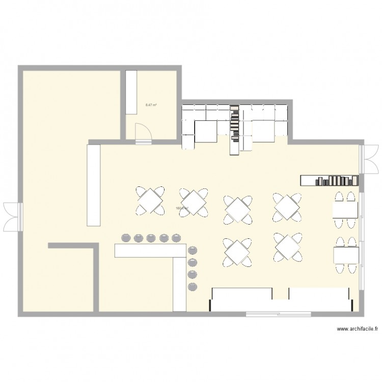 Plan du restaurant3 - Plan dessiné par benf83