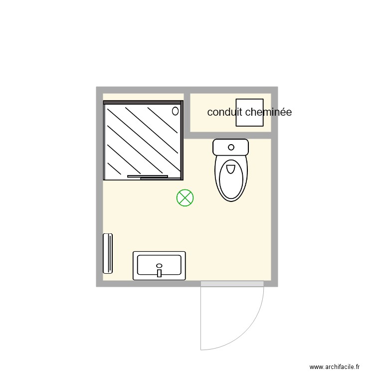 salle de douche 1er étage GF - Plan dessiné par roro51