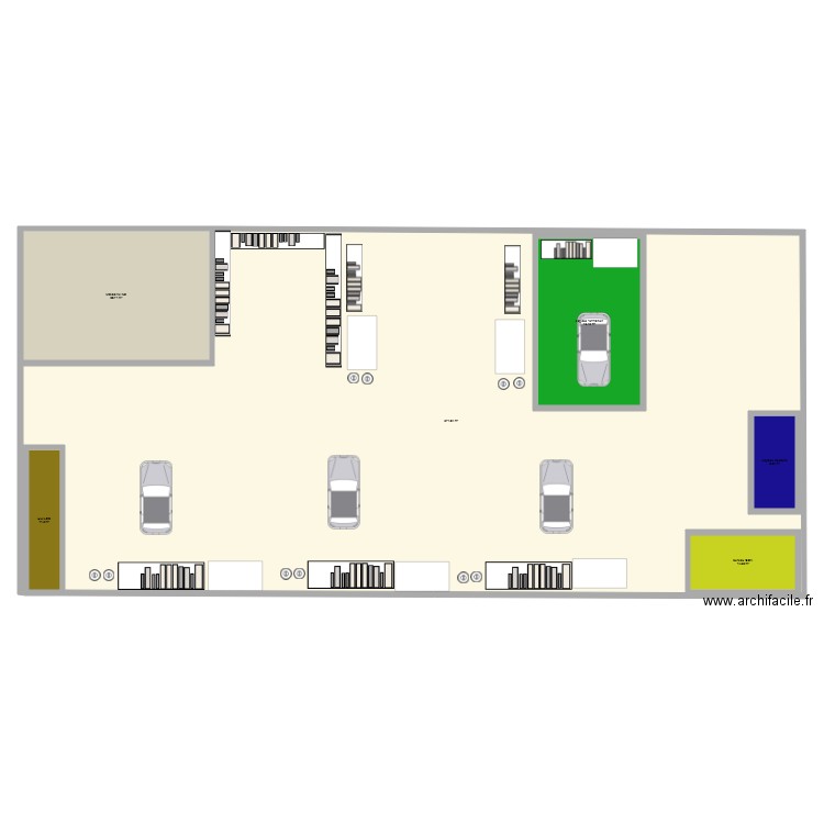 atelier - Plan 6 pièces 762 m2 dessiné par MIKA200SX