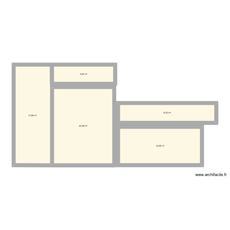schema maison - Plan 5 pièces 70 m2 dessiné par julesnapo