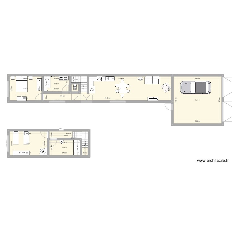 MaisonEtroite2 - Plan 8 pièces 115 m2 dessiné par Jemsie