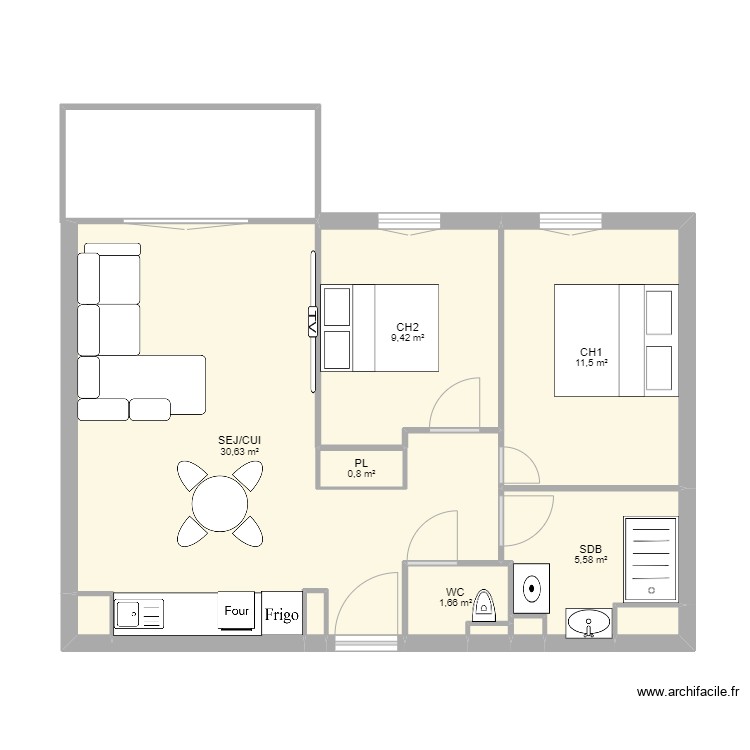 APPARTEMENT - Plan dessiné par beki_mlv