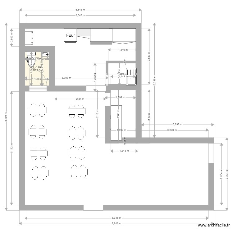 restaurant le 5 - Plan dessiné par D...