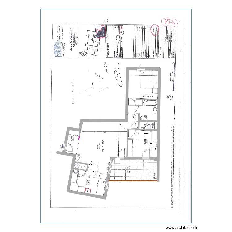 NOYER - Plan dessiné par Evalt