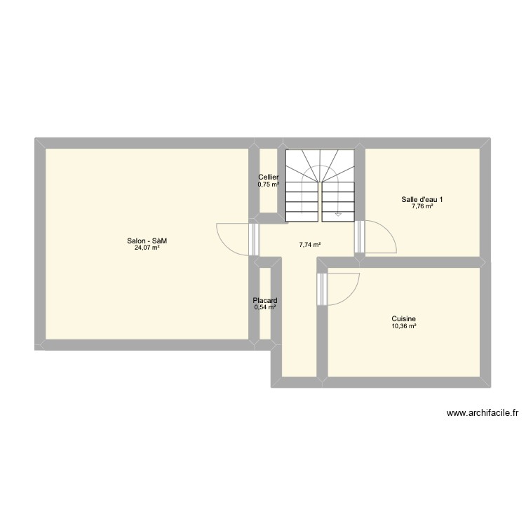 Plan – Maison rdc 1 – Par Mel88600 ️ | ArchiFacile