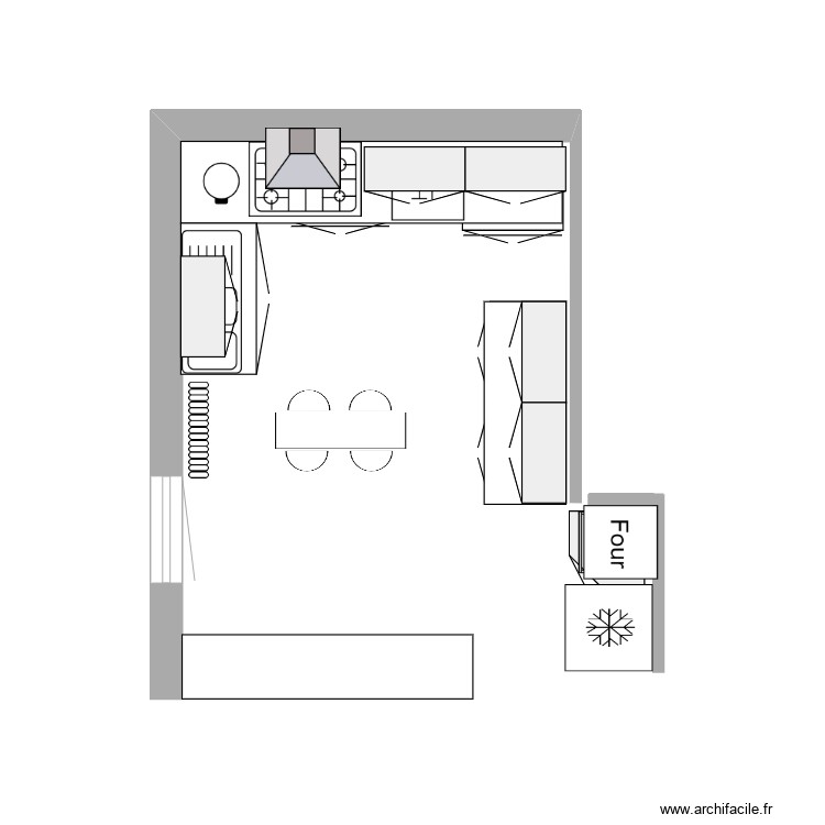 PLAN DE CUISINE - Plan dessiné par fontainebleau77
