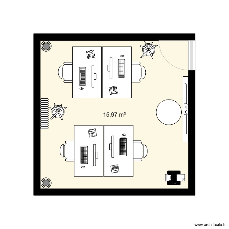 Locaux deuxième option - Plan dessiné par vincentmrl