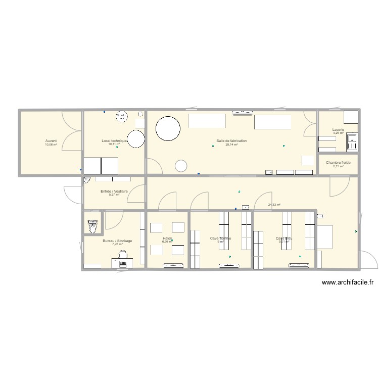 Fromagerie - Plan 12 pièces 117 m2 dessiné par Claire38660