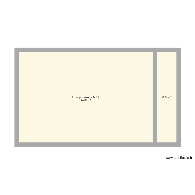 LOCAL PROVISOIRE - Plan dessiné par local provisoire
