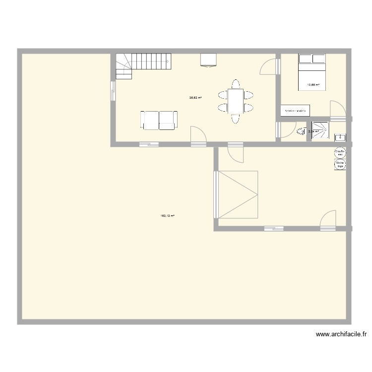 mam - Plan 4 pièces 214 m2 dessiné par mam jm
