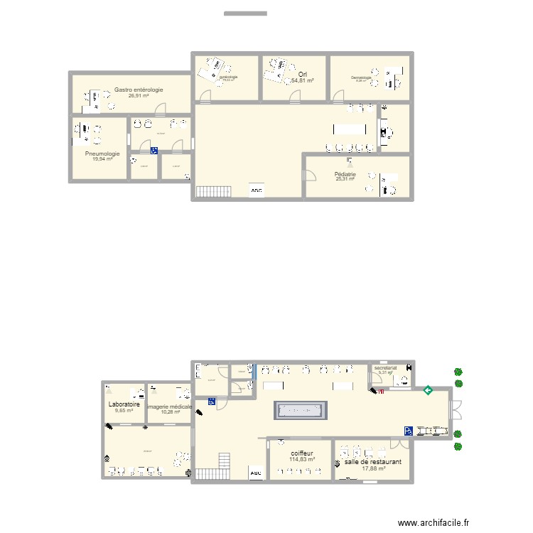 RDC hôpital thomas - Plan dessiné par thomas_sptr