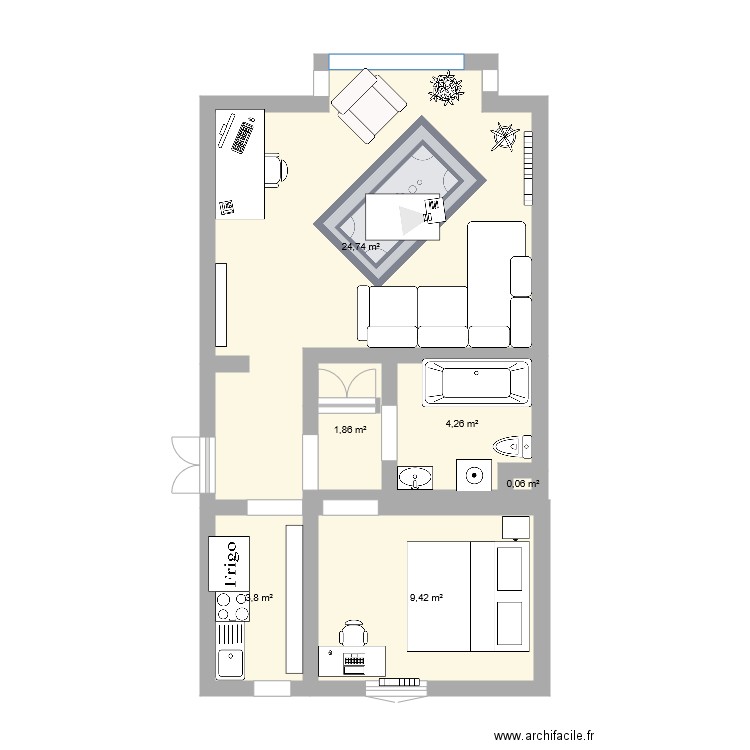 mjjh - Plan 6 pièces 44 m2 dessiné par mjmjmj