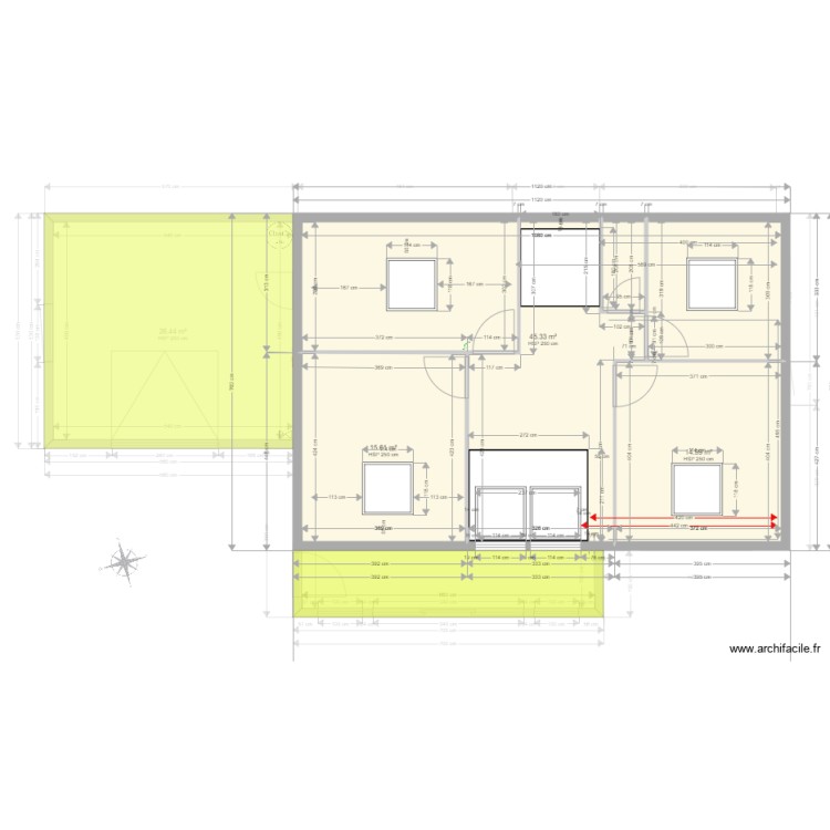Maconnerie sans isolation - Plan dessiné par 29damien