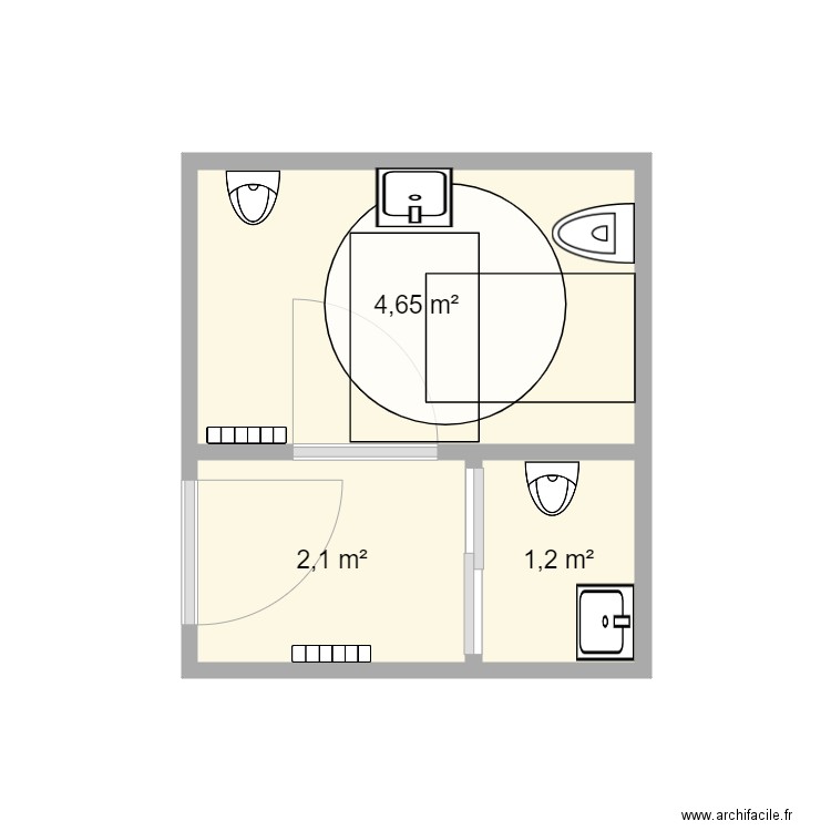 WC PMR - Plan dessiné par Badih68