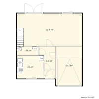 Studio 25m2 - Plan 5 pièces 24 m2 dessiné par leblanc2002