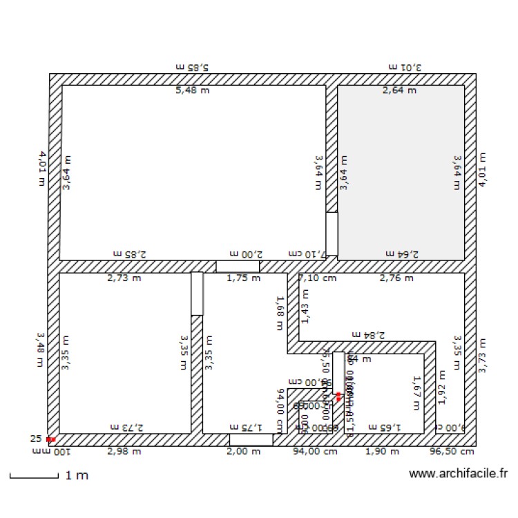 Appartement F3 - Plan dessiné par keitaro59