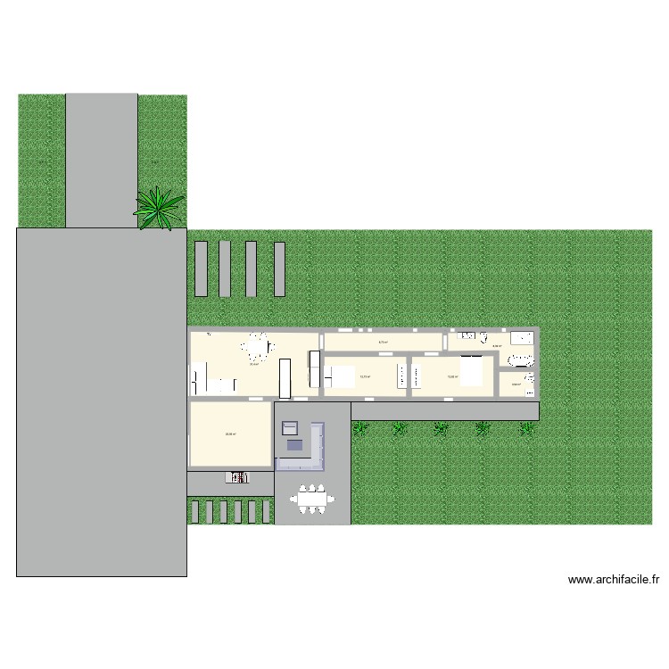 Ézy - Plan 7 pièces 98 m2 dessiné par Liyael