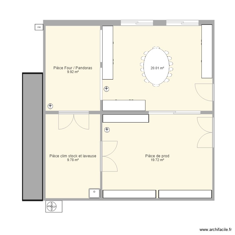 Nouveau batiment 3D - Plan dessiné par flavien_begnon