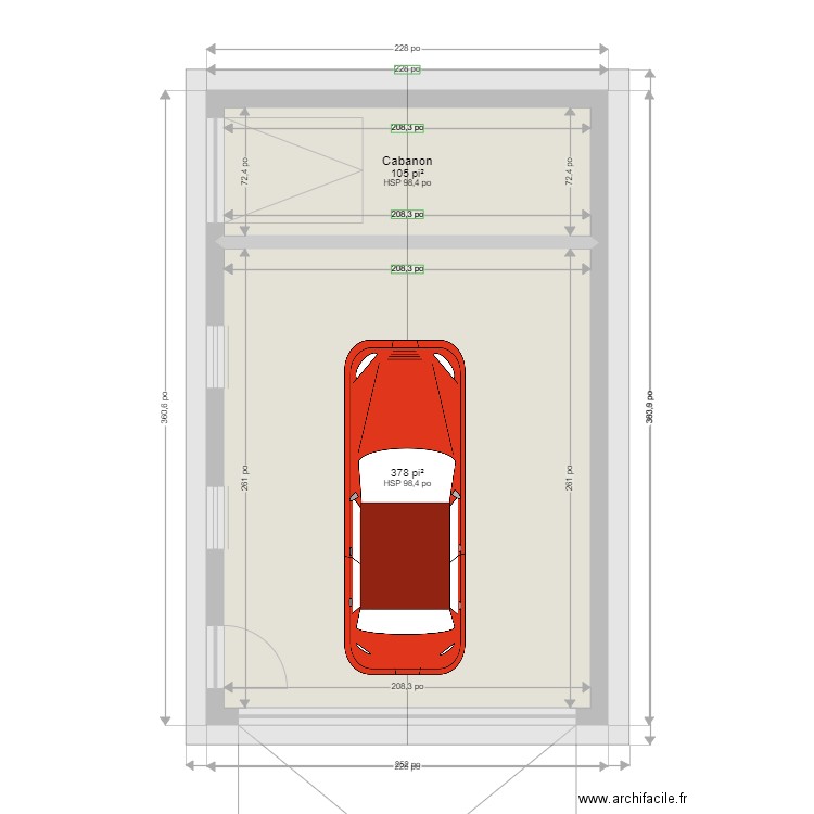 Plan garage détaché - Plan dessiné par Stevegd35