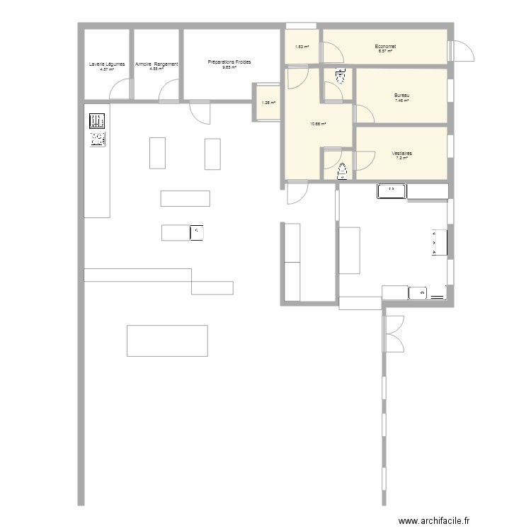 REFECTOIRE - Plan dessiné par Tropbien