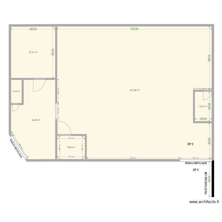 MMP Plan avant travaux - Plan dessiné par ERPexpertise