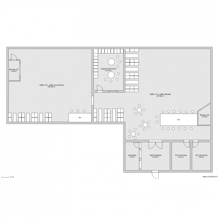 Le Normandy discothèque - Plan dessiné par johnny591