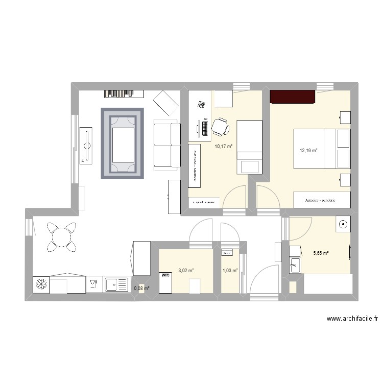 appart2 - Plan dessiné par alex6cordier