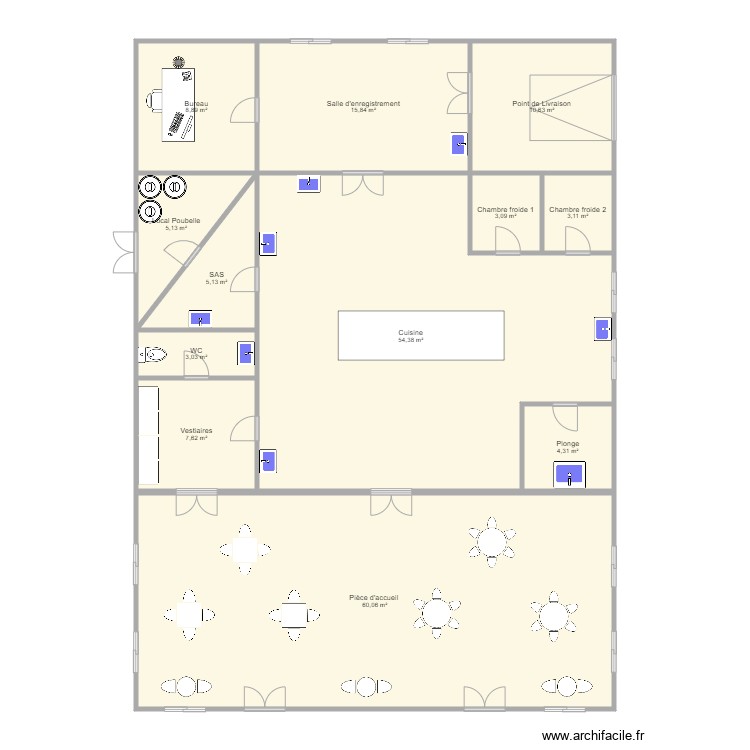 Plan – Petit Restaurant – Par Jeremix974 ️ | ArchiFacile
