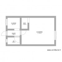 Studio 25m2 - Plan 5 pièces 24 m2 dessiné par leblanc2002