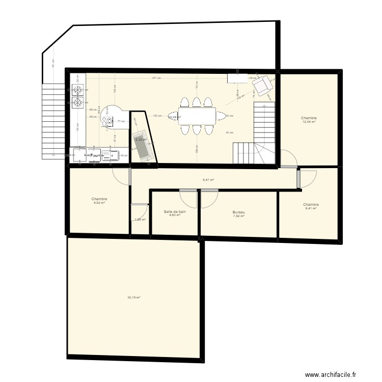 Plan existant - Plan 10 pièces 129 m2 dessiné par ChrysteleCP